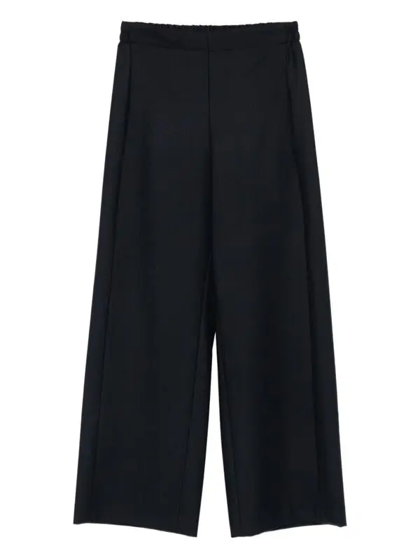 VIA MASINI 80 Wool Blend Trousers - Blue