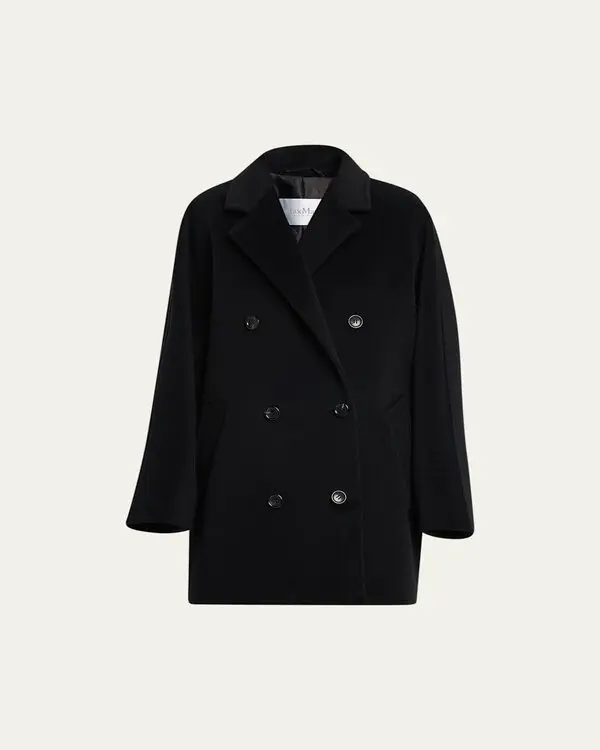 Max Mara Rebus Wool Short Coat - Black