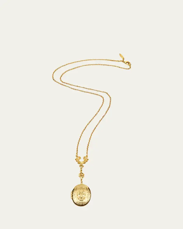 BEN-AMUN Oval Locket Pendant Necklace