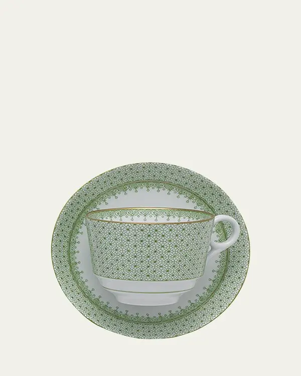 MOTTAHEDEH Apple Lace Tea Cup & Saucer Plate
