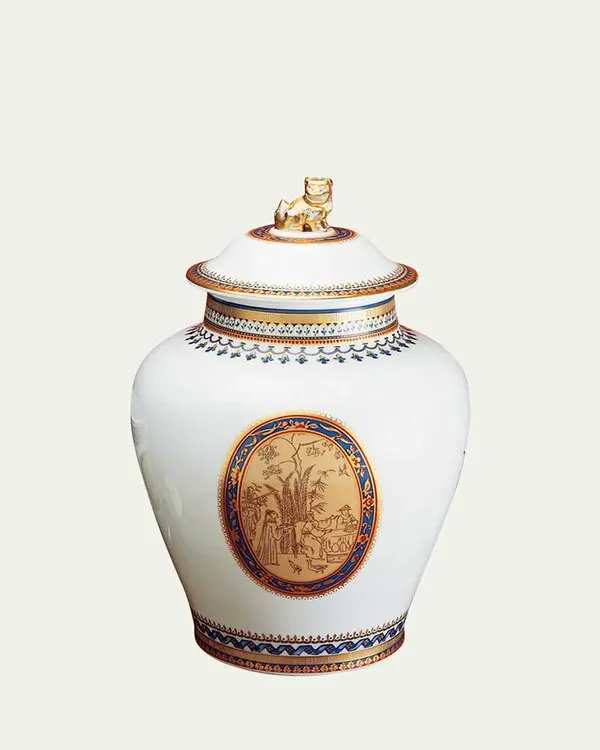 MOTTAHEDEH Chinoise Blue Ginger Jar