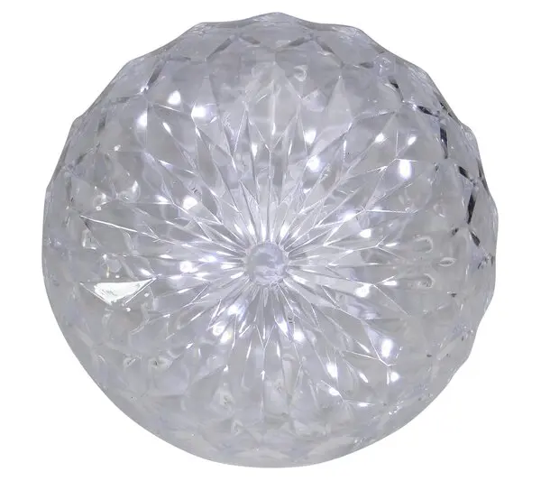 NORTHLIGHT 6' Clear Led Hanging Christmas Cryst Al Sphere