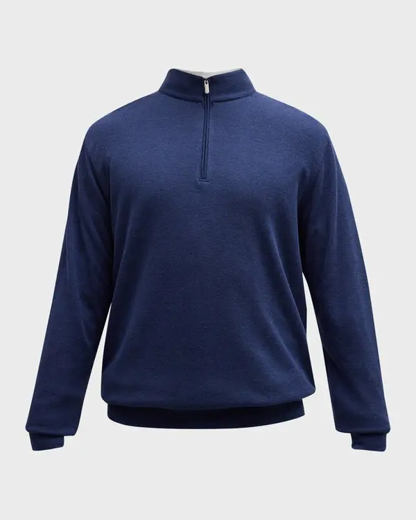 Peter Millar Crown Comfort Quarter-zip Pullover - Navy