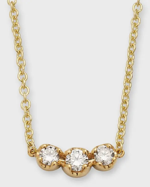 JENNIFER MEYER Triple Diamond Illusion Necklace