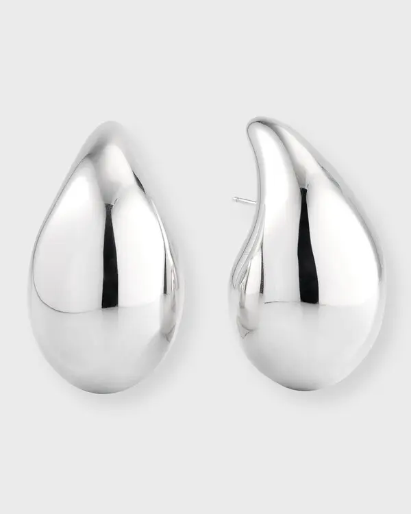 Bottega Veneta Large Drop Earrings - Silver