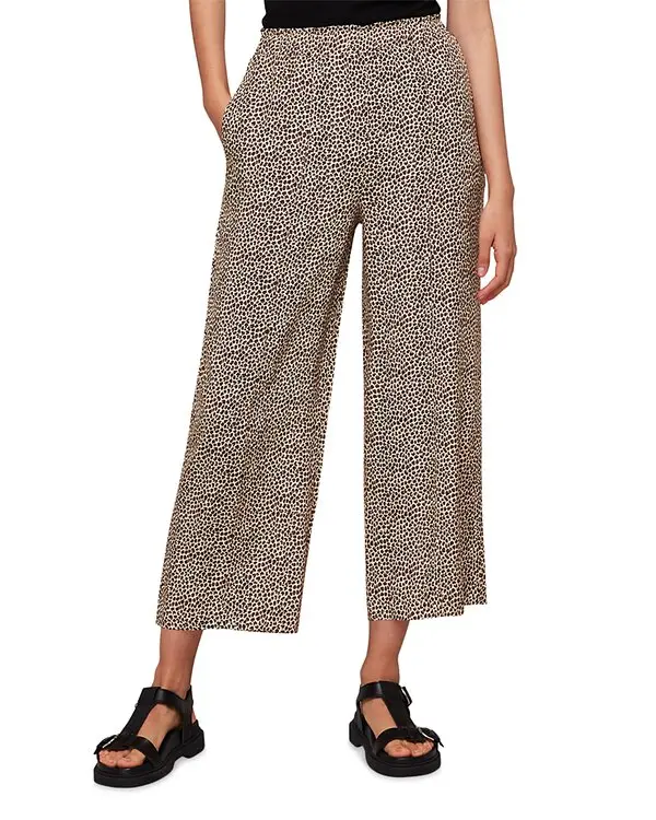 Whistles Dashed Wide Leg Pants - Leopard Print