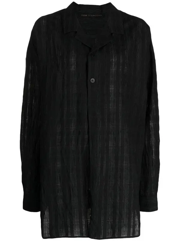 FORME D'EXPRESSION Semi-sheer Long-sleeve Shirt