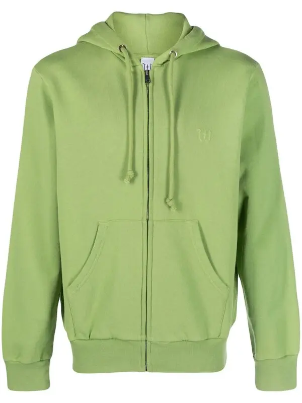 WINNIE N.Y.C Logo-embroidered Zip-up Hoodie