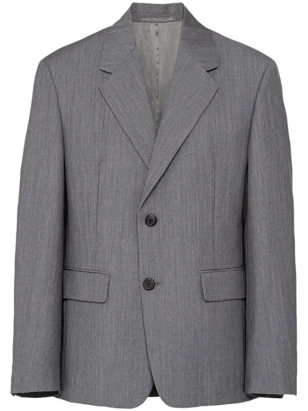 Prada Single-breasted Mohair-wool Blazer