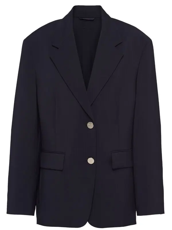 Prada Single-breasted Wool Blazer - Blue