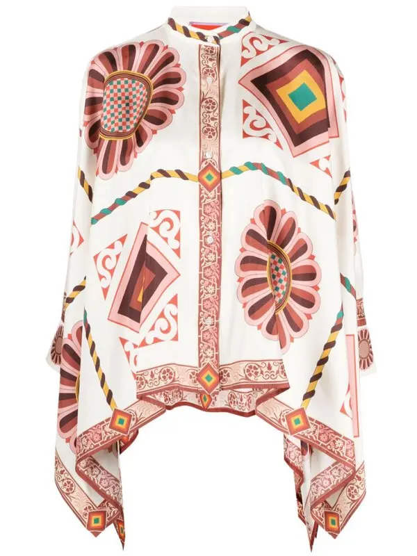 La DoubleJ Printed Asymmetric Shirt