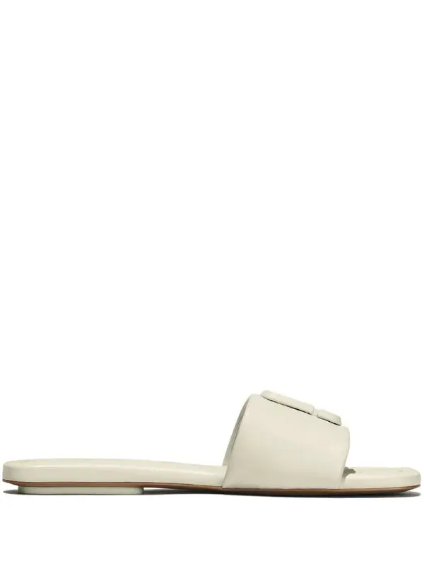 Marc Jacobs J Marc Nappa Leather Slides - Neutrals
