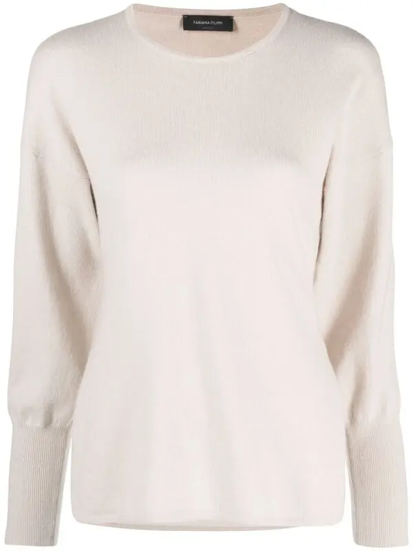 Fabiana Filippi Fitted-cuffs Sweater - Neutrals