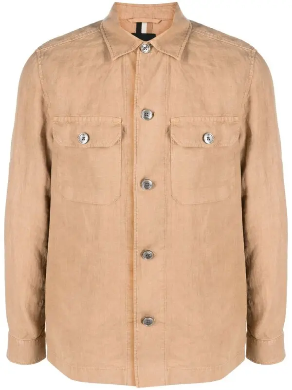 Hugo Boss Long-sleeved Linen Overshirt