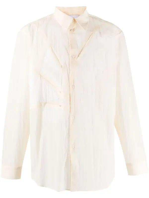 POST ARCHIVE FACTION Semi-sheer Zip-pocket Shirt