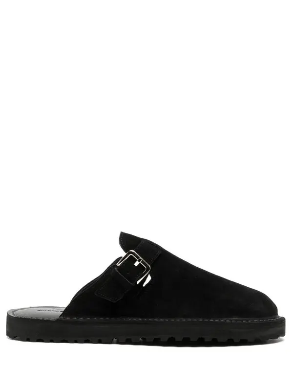 Comme Des Garçons Decorative-buckle Leather Slides
