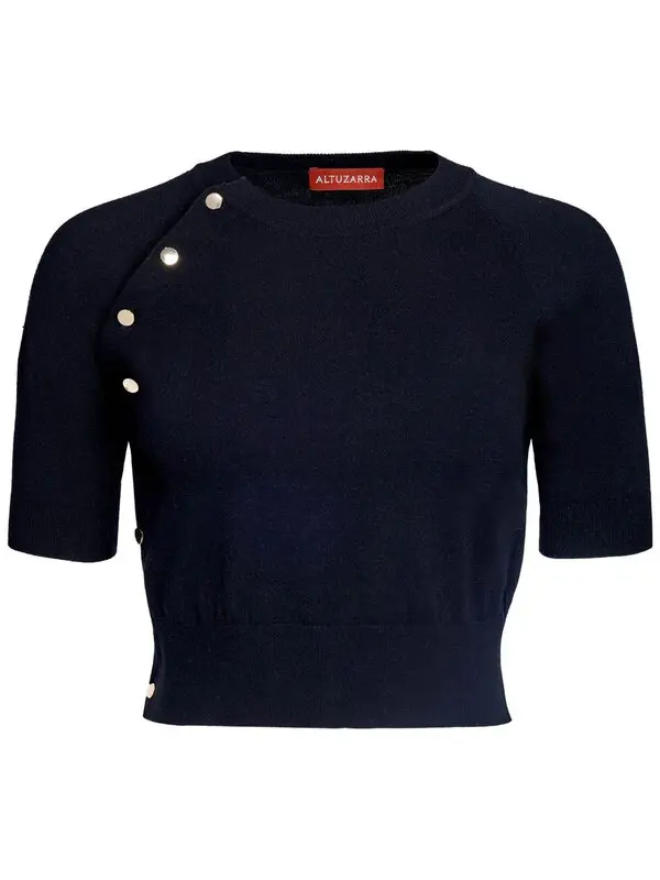 Altuzarra Short-sleeve Knitted Top - Black
