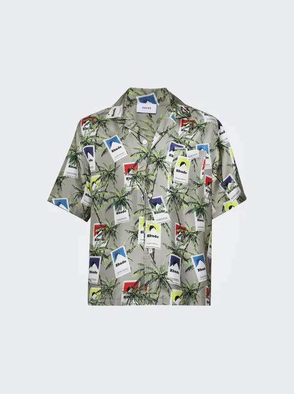 Rhude Cigarette Print Button Up - Taupe, Multi