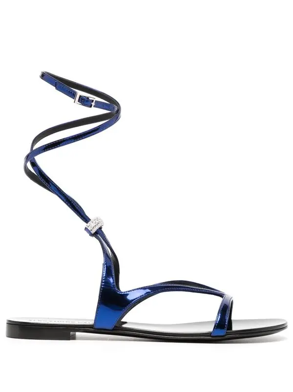 Alexandre Vauthier Crystal-embellished Flat Sandals - Purple