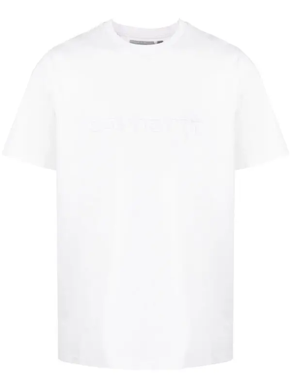 Carhartt Work In Progress Embroidered-logo Cotton T-shirt - White