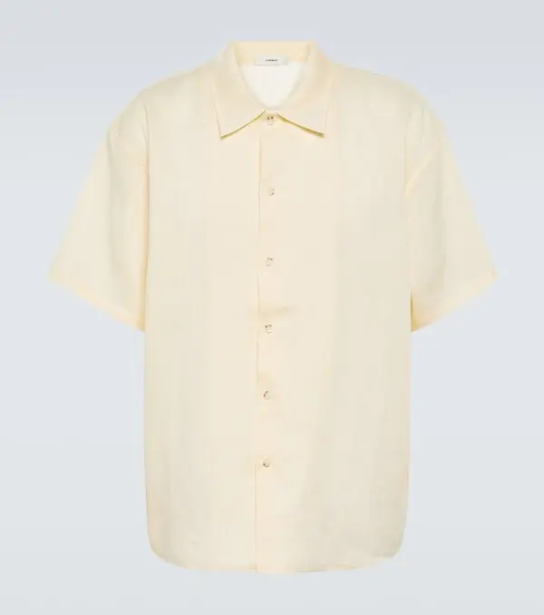 Commas Oversized Linen Shirt - Yellow