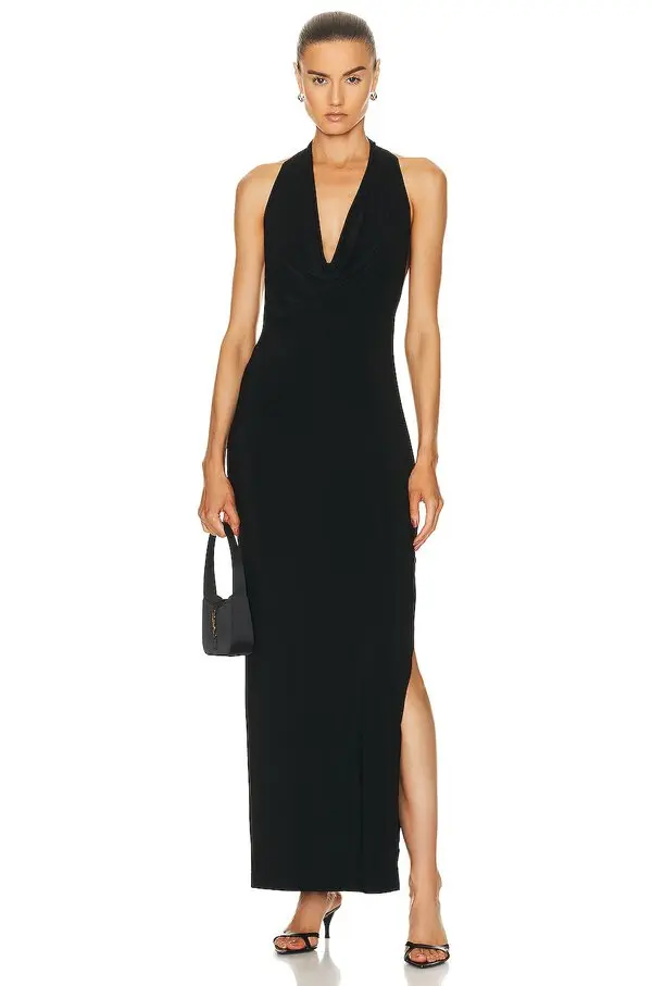 Norma Kamali Halter Neeta Gown
