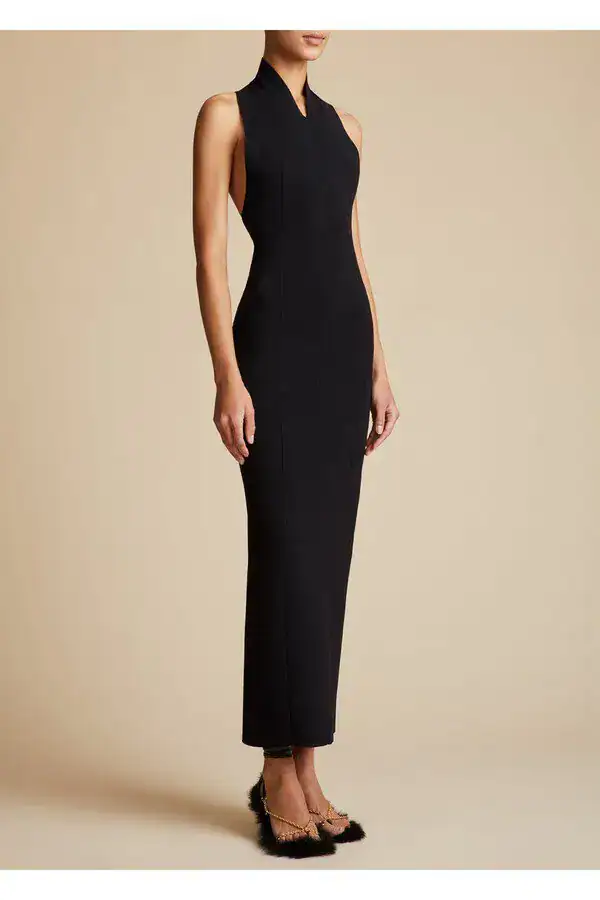 Khaite The Amalfi Dress - Black | Editorialist