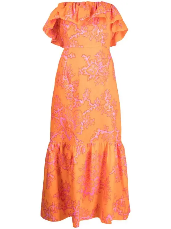 Rhode Thea Coral-print Dress