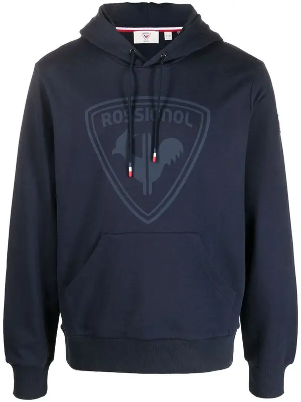 Rossignol Logo-print Cotton Hoodie - Blue