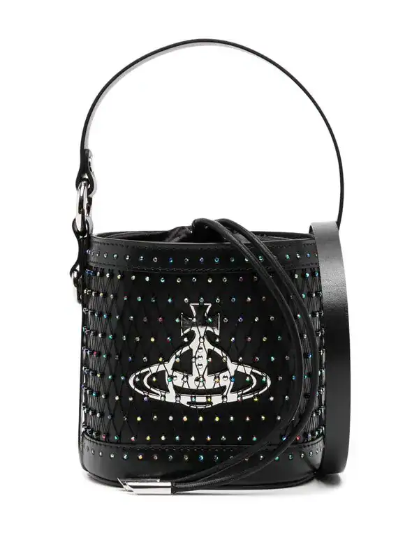 Vivienne Westwood Daisy Drawstring Bucket Bag - Black | Editorialist