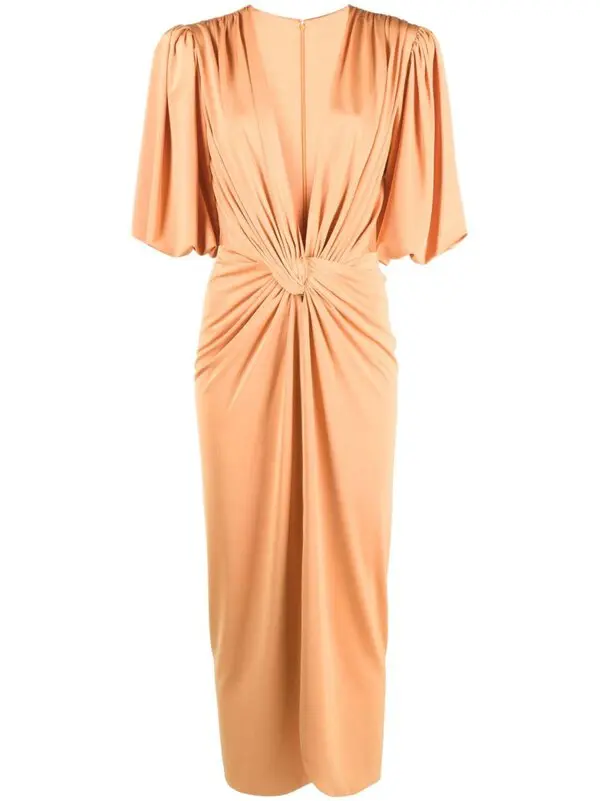 Costarellos Mika Twist-front Midi Dress