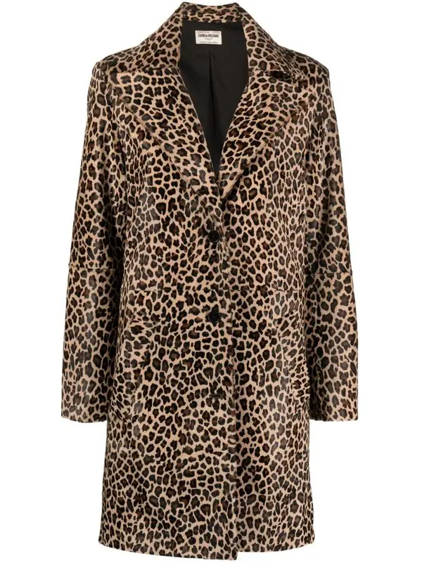 Zadig&Voltaire Leopard-print Calf Hair Coat