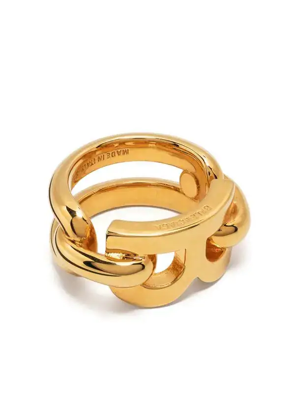 Balenciaga B Chain 2.0 Ring - Gold | Editorialist BALENCIAGA ゴールド リング