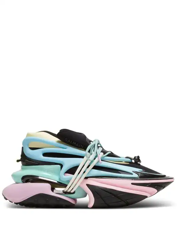 Balmain Unicorn Low-Top Sneakers - Black - 50% Off | Editorialist