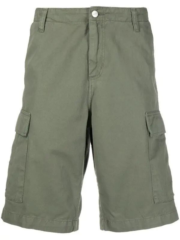 Carhartt Work In Progress Logo-patch Cargo Shorts - Green