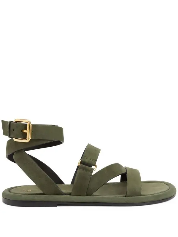 GIUSEPPE ZANOTTI Aymon Buckled Sandals - Green