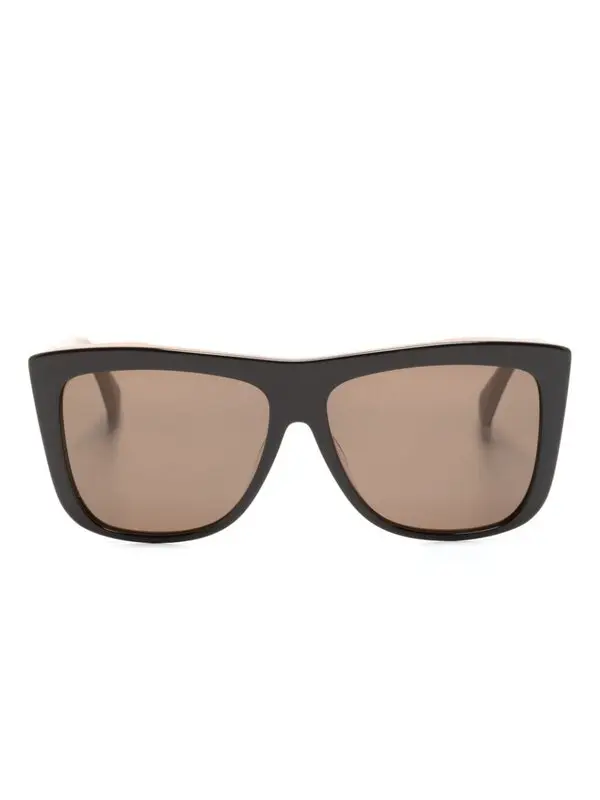 MaxMara MM Shaded I FSCJD Square Sunglasses Brown Pattern Black 55-18-140 Max Mara Square-Frame Sunglasses - Brown | Editorialist main image 3
