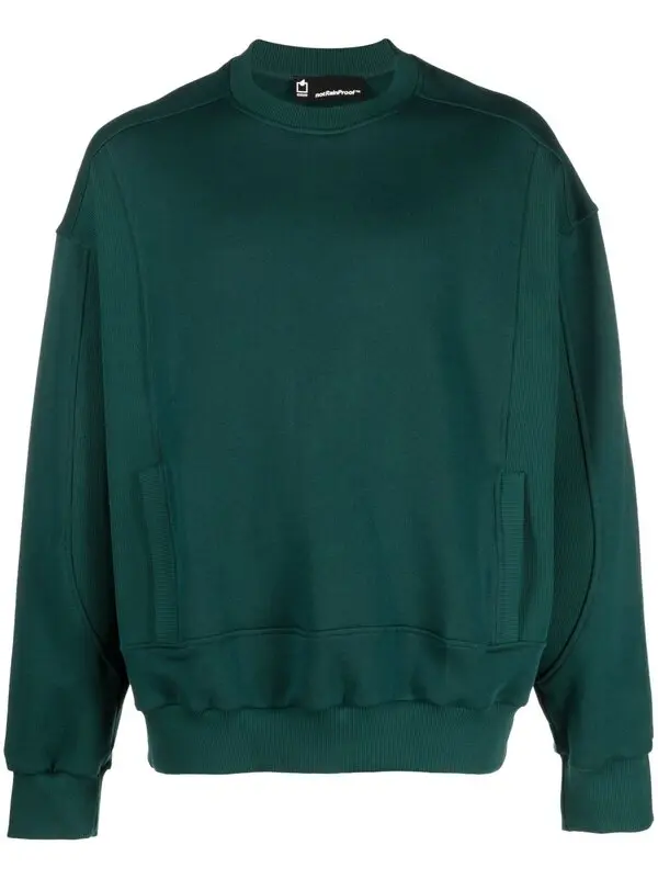 STYLAND X Notrainproof Seam-detail Cotton Sweatshirt - Green