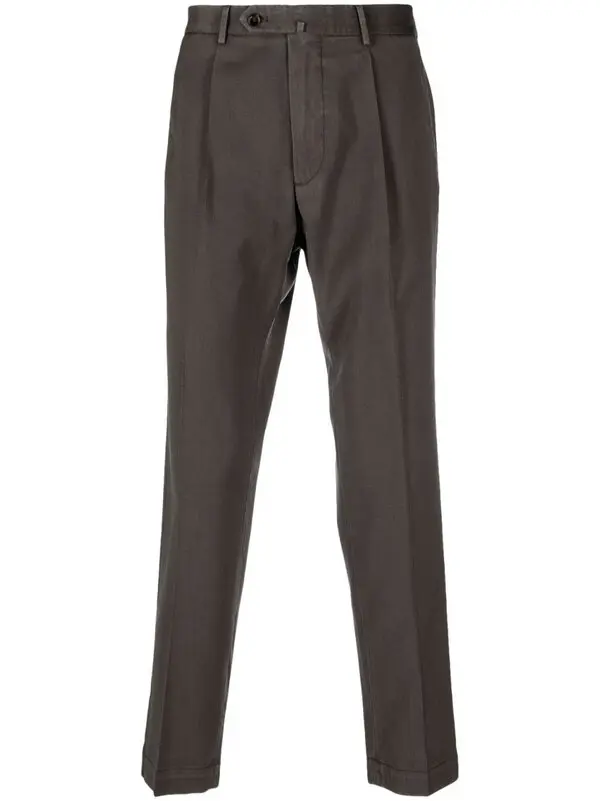 DELL'OGLIO Tapered-leg Tailored Trousers - Grey