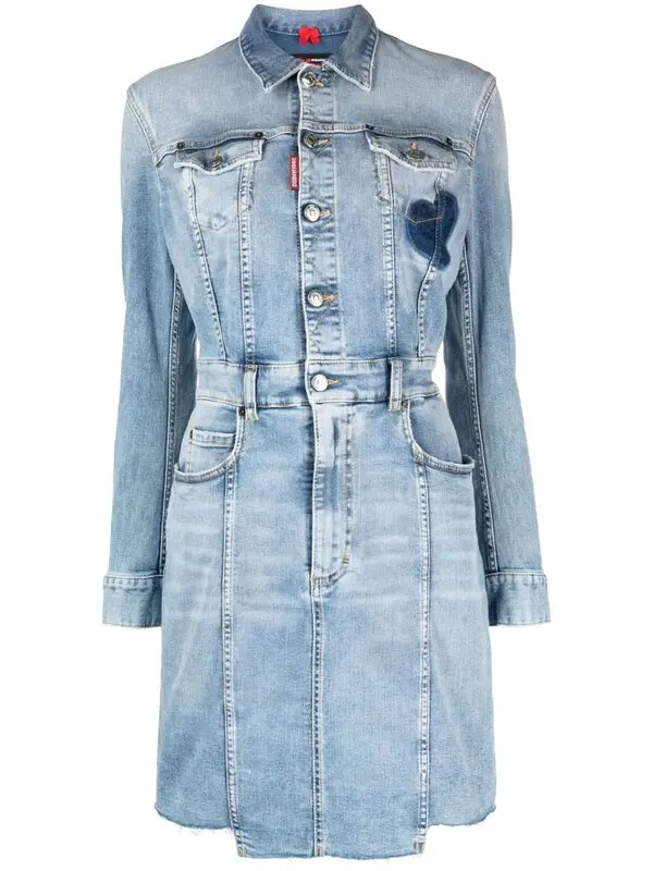 Dsquared2 Button-up Denim Shirt Dress