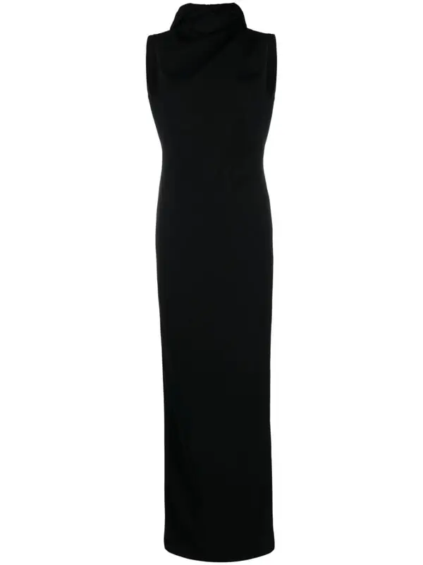 MONOT Hooded Open-back Maxi Dress