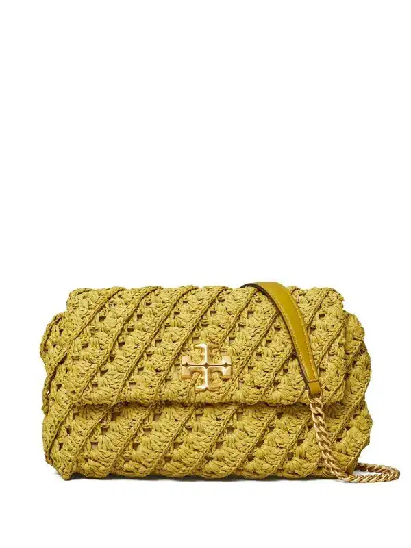 Tory Burch Kira Crochet Convertible Shoulder Bag In Yellow 54% Off