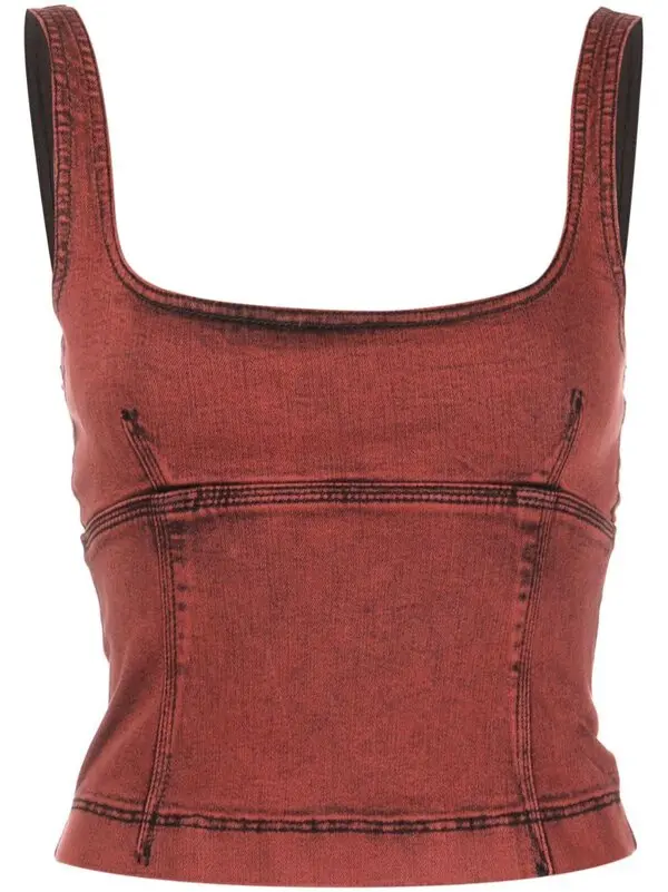Patrizia Pepe Panelled Denim Top