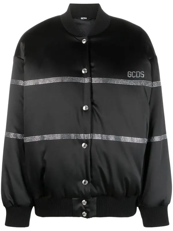 Gcds Bling Logo-embellished Bomber Jacket