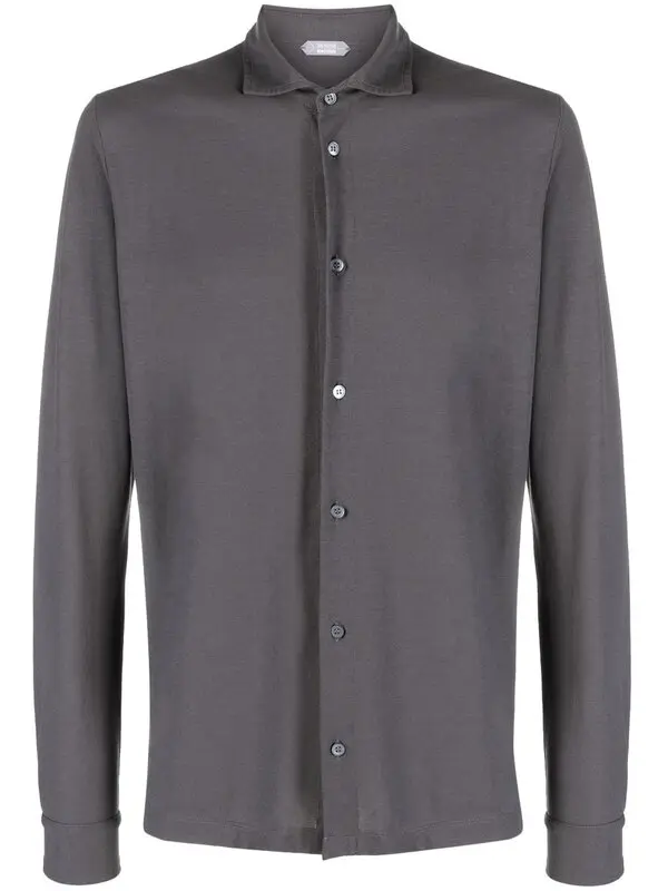 ZANONE Long-sleeve Cotton Shirt - Grey