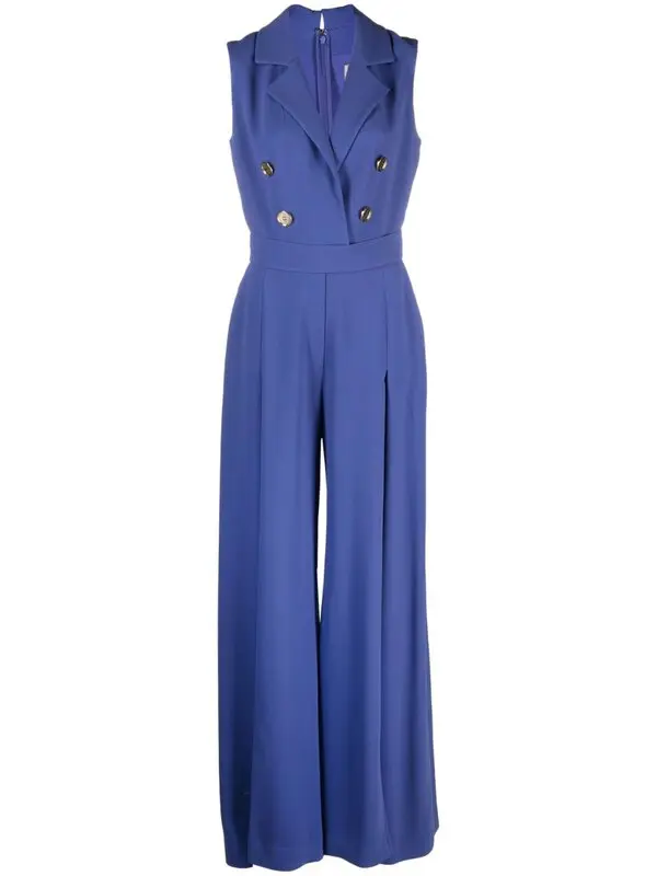 Elie Saab Peak-lapel Wide-leg Jumpsuit