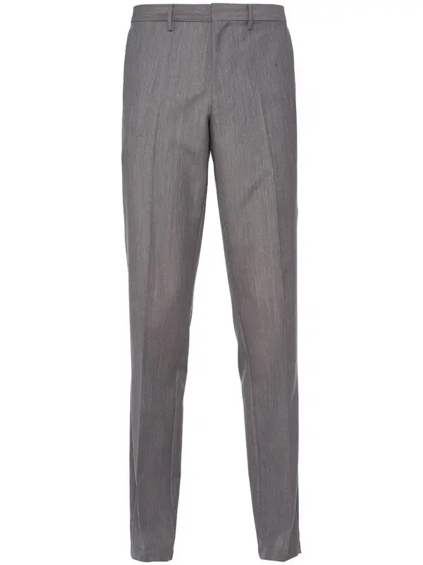 Prada Triangle-logo Mohair-wool Trousers