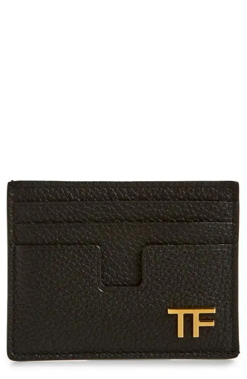 TOM FORD T-line Soft Grain Leather Card Holder