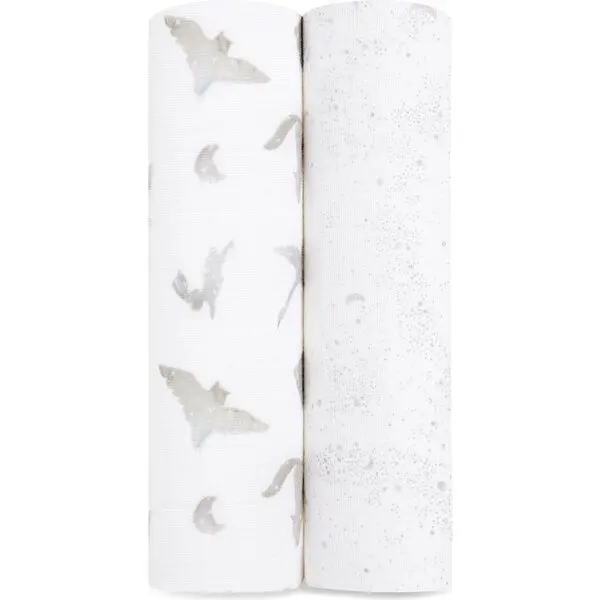 ADEN + ANAIS Assorted 2-pack Organic Cotton Muslin Swaddling Cloths - Map The Stars Grey