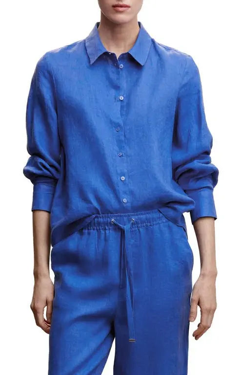 Mango Linen Button-up Shirt